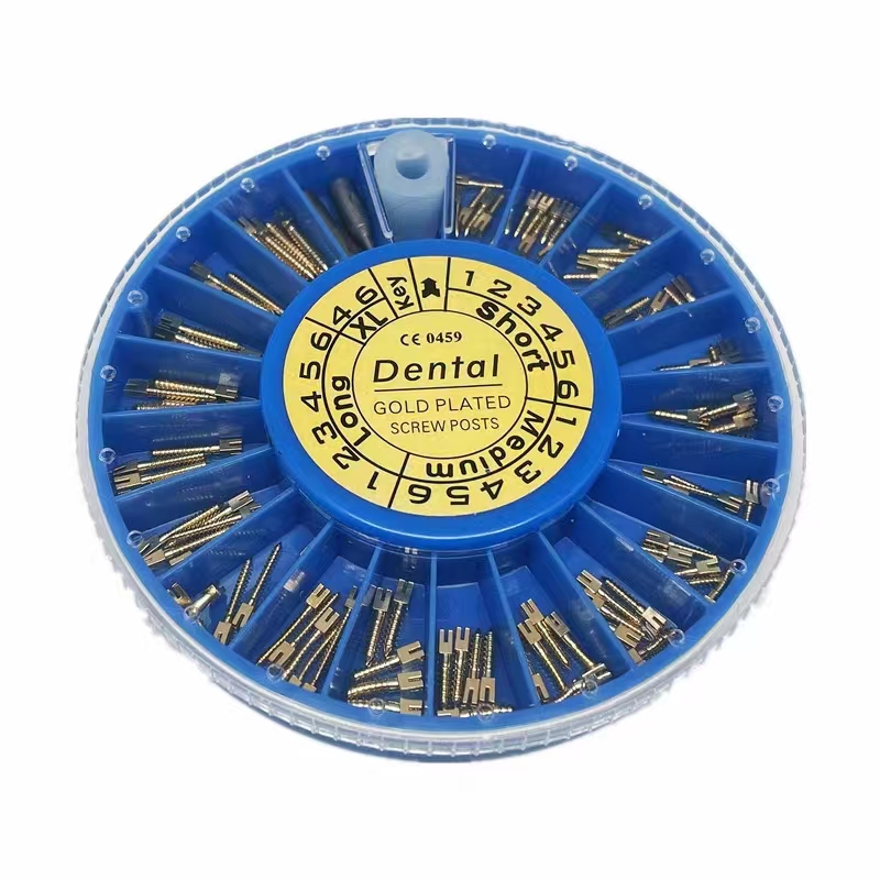120pcs/kit Stainless steel Screw post Endodontic Root Canal Pins Golden ...